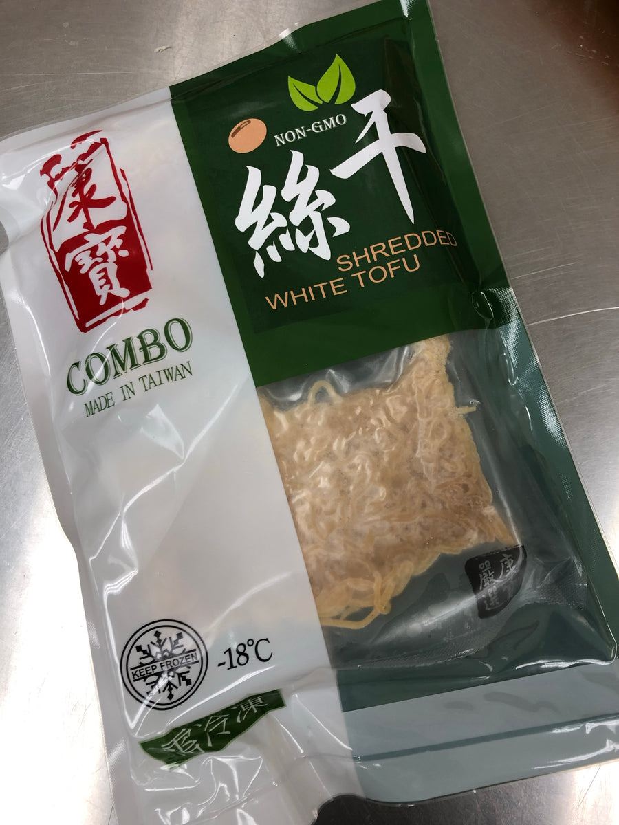 Non-GMO Frozen Shredded White Tofu 200g*2bag/pk 康寶 非基改干絲(全素) 200gx2包 ...